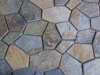 China China Rusty Slate Flagstone Pavers 1.2-1.5cm Natural Patio Stone Wall Cladding for sale