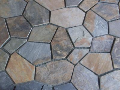 China China Rusty Slate Flagstone Pavers 1.2-1.5cm Natural Patio Stone Wall Cladding for sale