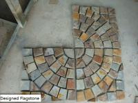 China China Rusty Slate Split Face Flagstone Pavers Slate Meshed Flagstone Multicolor Fan Pattern Wall for sale