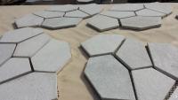China White Quartzite Meshed Flagstone 60x60cm Natural Flamed Stone Patio Pavers Wall Cladding for sale