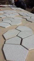 China White Quartzite Meshed Flagstone 60x60cm Natural Flamed Stone Patio Pavers Wall Cladding for sale
