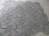 China Grey Split Face Slate Flagstone Patio Natural Slate Meshed Flagstone 1.2-1.5cm Thick Exterior Wall Stone for sale