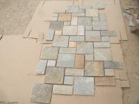 China Oyster Split Face Flagstone Natural Stone Pavers 406x508mm 15-20mm for Patio Walkway for sale