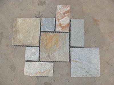 China Oyster Split Face Flagstone Natural Stone Pavers 406x508mm 15-20mm for Patio Walkway for sale