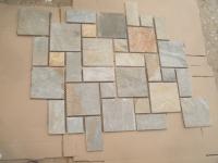 China Oyster Split Face Flagstone Natural Stone Pavers 406x508mm 15-20mm for Patio Walkway for sale