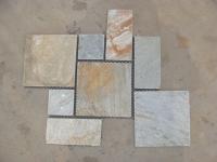 China Grey Riven Slate Flagstone Patio Natural Slate Paving Stone 406x508mm 15-20mm Thick for sale