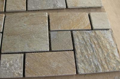 China Natural Oyster Split Face Slate Flagstone Patio Paving Stone 305x610mm 15-20mm for sale