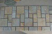 China Natural Oyster Split Face Slate Flagstone Patio Paving Stone 305x610mm 15-20mm for sale