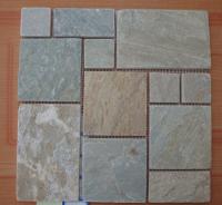 China Oyster Split Face Slate Flagstone 305x305mm Natural Quartzite Paving Stone for Patio Wall Cladding for sale