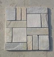 China Oyster Split Face Slate Flagstone 305x305mm Natural Quartzite Paving Stone for Patio Wall Cladding for sale