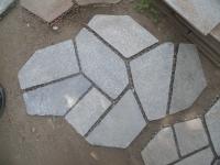 China Pink Flamed Quartzite Flagstone Patio Pavers 1.2-1.5cm Natural Quartzite Meshed Flagstone for sale