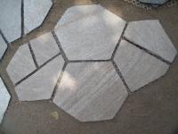 China Pink Flamed Quartzite Flagstone Patio Pavers 1.2-1.5cm Natural Quartzite Meshed Flagstone for sale