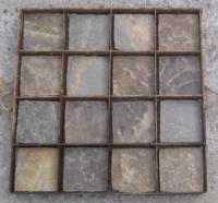 China Rusty Split Face Slate Flagstone Driveway Natural Paving Stone 400x400x30mm for sale
