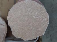 China Pink Sandstone Round Stepping Stone 40x40cm Natural Garden Paving Stone for Landscaping for sale
