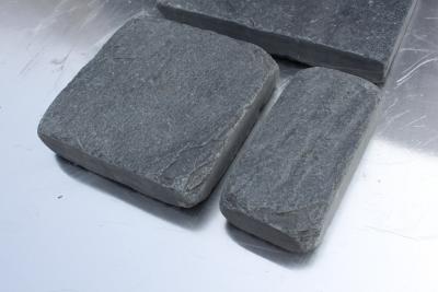 China Black Slate Tumbled Paving Stone 60x30x2cm Natural Stone Pavers for Patio Driveway for sale