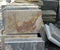 China Rusty Slate Tumbled Paving Stone Natural Multicolor Patio Flooring Paver 60x30x2cm for sale