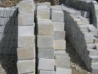 China Natural Yellow Oyster Slate Quartzite Paving Stone 60x60cm Tumbled Patio Pavers for sale