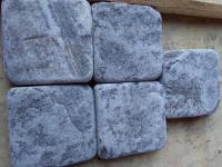 China Natural Blue Quartzite Tumbled Paving Stone 60x60cm Square Patio Walkway Pavers for sale