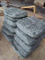 China Green Basalt Tumbled Paving Stone 60x30x3cm Natural Stone Garden Walkway Patio Pavers for sale