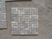 China Yellow Quartzite Mosaic Tile 2.5x8cm Natural Stone Wall Floor Mosaic Parquet for sale