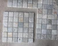 China Natural Yellow Quartzite Stone Mosaic Tile 305x305mm Wall Floor Decorative Parquet for sale