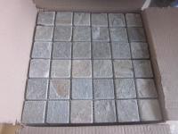 China Natural Yellow Quartzite Stone Mosaic Tile 305x305mm Wall Floor Decorative Parquet for sale
