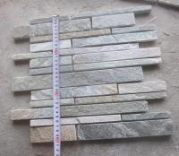 China Natural Oyster Stone Mosaic Tile 305x305mm Wall Floor Mosaic Yellow Quartzite for sale