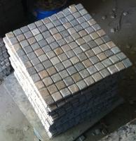China Natural Stone Oyster Mosaic Tile 305x305mm Yellow Quartzite Wall Floor Mosaic Parquet for sale