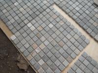 China Natural Stone Oyster Mosaic Tile 305x305mm Yellow Quartzite Wall Floor Mosaic Parquet for sale