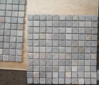 China Natural Stone Oyster Mosaic Tile 305x305mm Yellow Quartzite Wall Floor Mosaic Parquet for sale