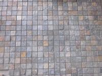 China Natural Rust Slate Mosaic Tile 305x305mm Wall Floor Decorative Stone Parquet for sale