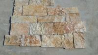 China Yellow Slate Fieldstone Random Flagstone Castle Rock Veneer 70kgs Outdoor Wall Stone for sale
