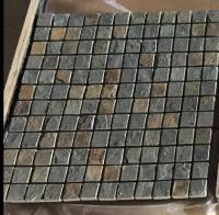 China Rusty Slate Stone Mosaic 305x305mm Natural Wall Tile for Interior Exterior Decor for sale