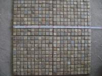 China Rusty Slate Stone Mosaic 305x305mm Natural Wall Tile for Interior Exterior Decor for sale