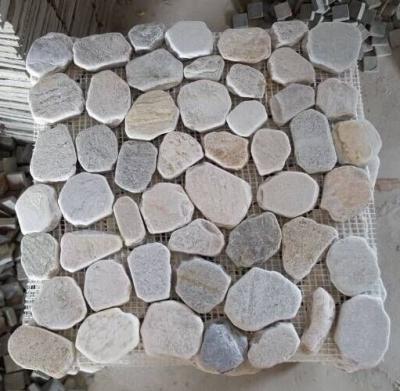 China Natural Stone Mosaic Tile Oyster Slate Pattern 305x305mm Tumbled Finish Wall Floor for sale