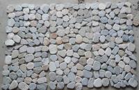 China Natural Stone Mosaic Tile Oyster Slate Pattern 305x305mm Tumbled Finish Wall Floor for sale