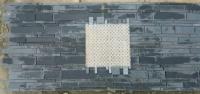 China Carbon Black Slate Mosaic Tile 305x305mm Natural Stone Wall Tiles for Interior Exterior Use for sale