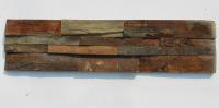 China Multicolor Rusty Slate Z Panel Natural Stone Cladding 600x150mm Stacked Stone Veneer for sale