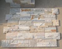 China Oyster Split Face Slate Thin Stone Veneer Natural Stone Cladding Beige Ledgestone Real Stone for sale