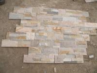 China Oyster Split Face Slate Thin Stone Veneer Natural Stone Cladding Beige Ledgestone Real Stone for sale