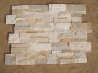 China Oyster Split Face Slate Thin Stone Veneer Natural Stone Cladding Beige Ledgestone Real Stone for sale