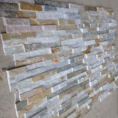 China Oyster Split Face Slate Stone Cladding Natural Ledgestone Oyster Thin Stone Veneer for Wall Decor for sale