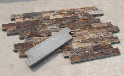 China Rusty Slate Cemented Ledgestone Natural Stone Cladding Real Stone Veneer 80kg/m2 for sale