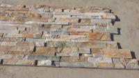 China Yellow Quartzite Z Stone Cladding Natural Rough Beige Veneer 600x150mm Ledgestone for sale