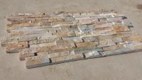 China Yellow Quartzite Z Stone Cladding Natural Rough Beige Veneer 600x150mm Ledgestone for sale