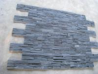 China Charcoal Slate Stone Panel 4 Layers Natural Stone Veneer Rough Surface 600x150mm for sale