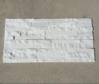 China Snow White Quartzite Ledgestone Natural Stone Veneer 600x150mm Wall Cladding for sale