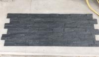 China Black Quartzite Z Stone Cladding Natural Stone Veneer 600x150mm Stacked Stone Panel for Wall Covering for sale