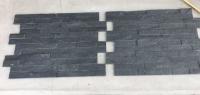 China Black Quartzite Z Stone Cladding Natural Stone Veneer 600x150mm Stacked Stone Panel for Wall Covering for sale