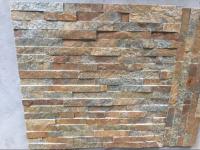 China Rustic Quartzite Culture Stone Natural Stone Cladding Real Stone Veneer Fireplace Stacked Stone 600x150mm for sale